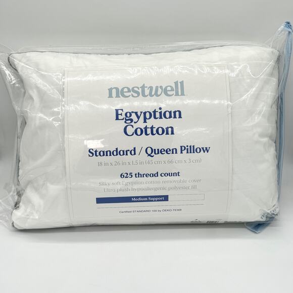 Nestwell | Bedding | Nestwell Egyptian Cotton Medium Support Standard ...